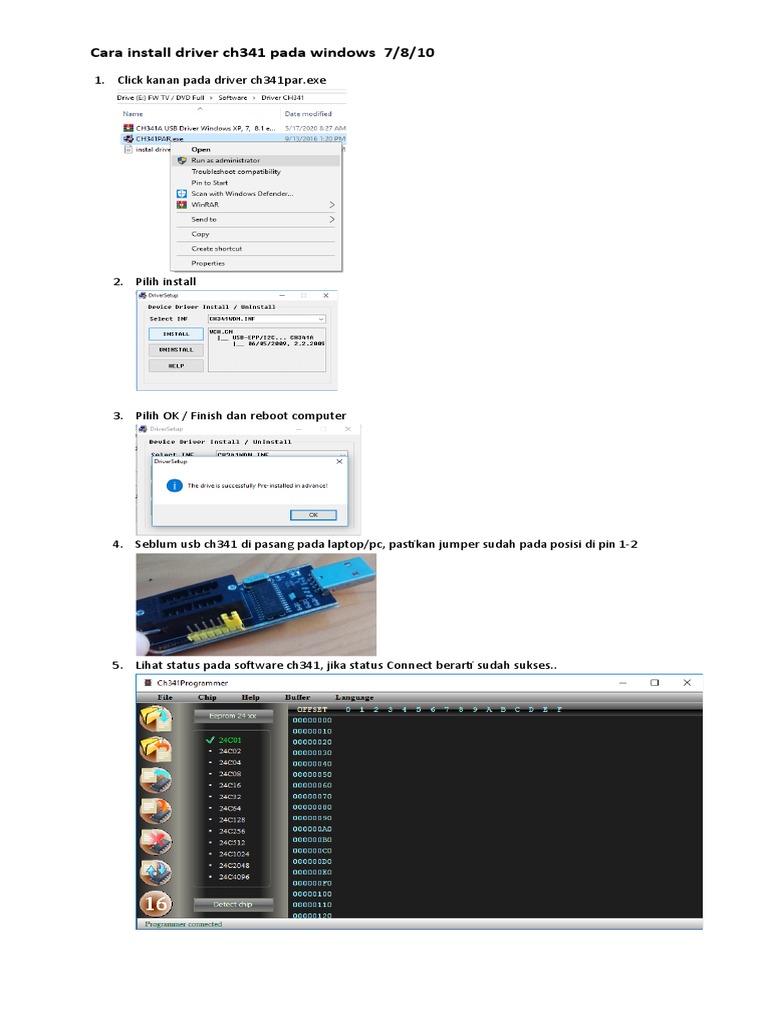 Cara Install Driver ch341 Pada Windows 7 - 8-10 | PDF
