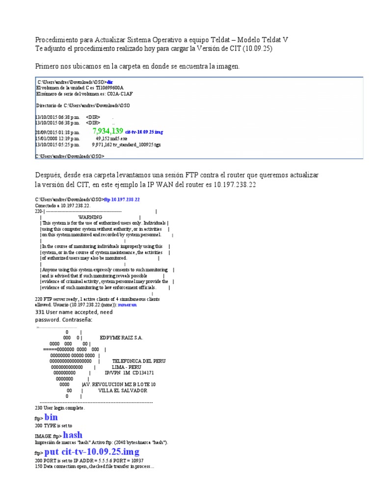 Actualizacion Del Cit - Teldat V | PDF | Comunicación segura | Redes de ...
