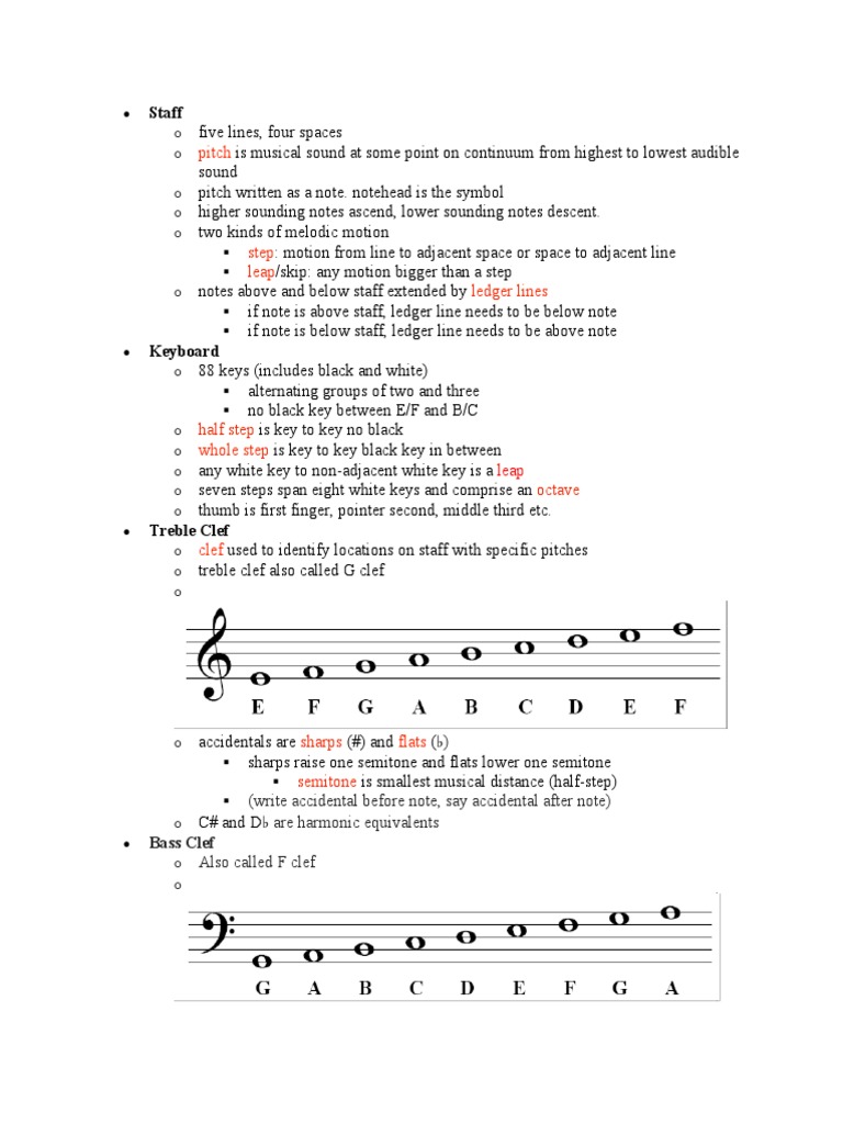Chapter 1 Elements of Music Pitch | PDF