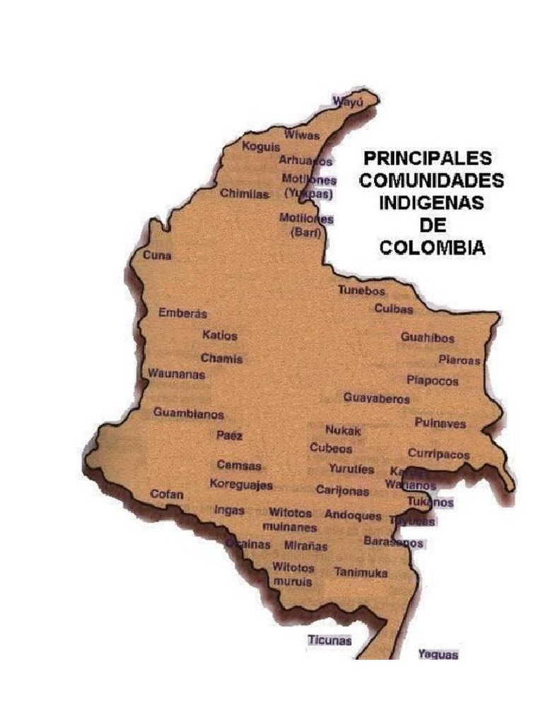 Mapa de Pueblos Indígenas en Colombia | PDF | Grupos étnicos | Pueblos ...