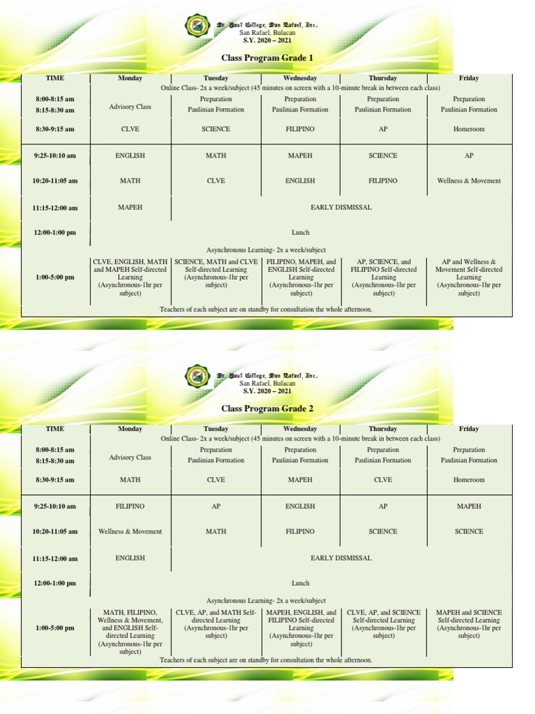 New Normal Class Program Grades 1-6 (Elementary) | PDF | Educational Organizations | Educational ...