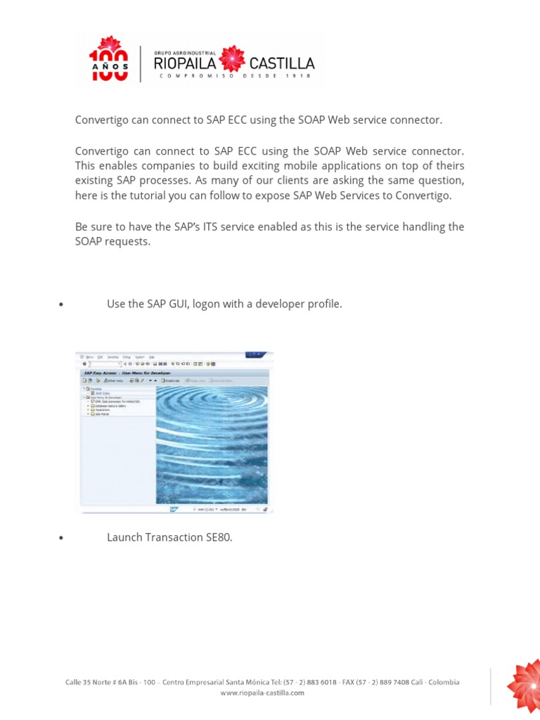 SAP ECC Integration with Convertigo | PDF | Web Service | World Wide Web