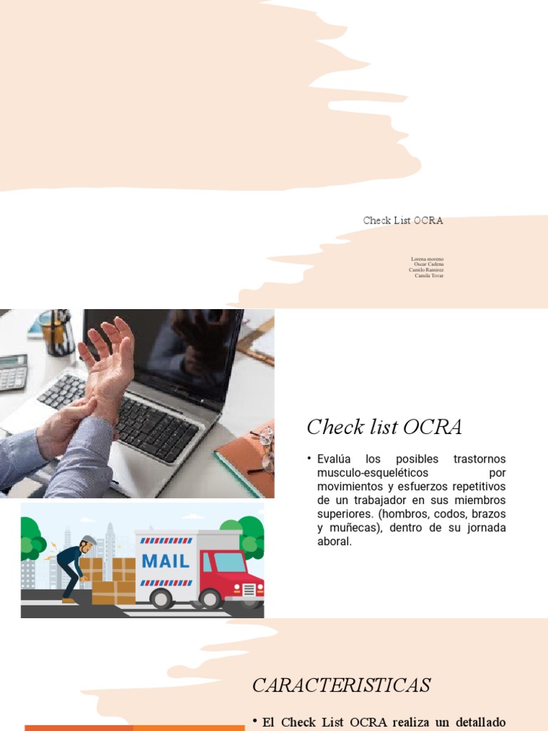 Check List OCRA | PDF | Bienestar | Medicina