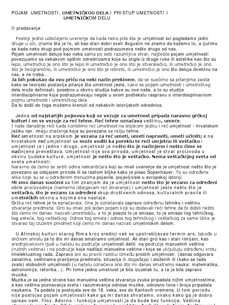 II Predavanje Misko Suvakovic | PDF