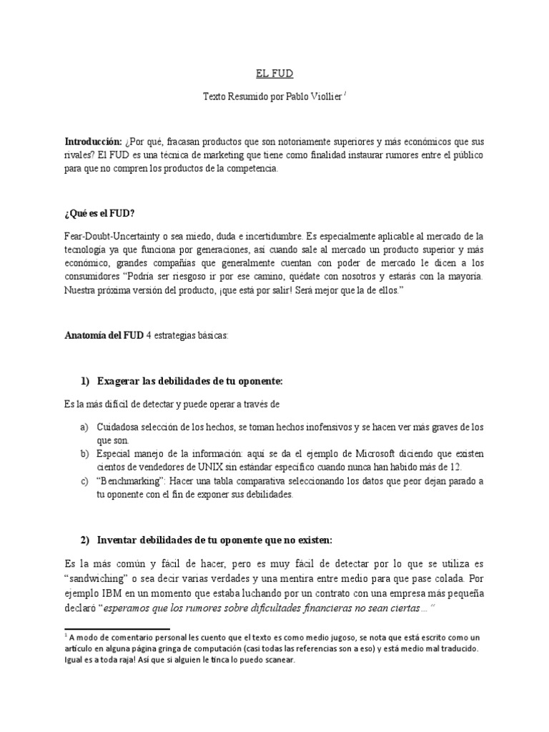 El Fud | PDF | Mercado (economía) | Microsoft