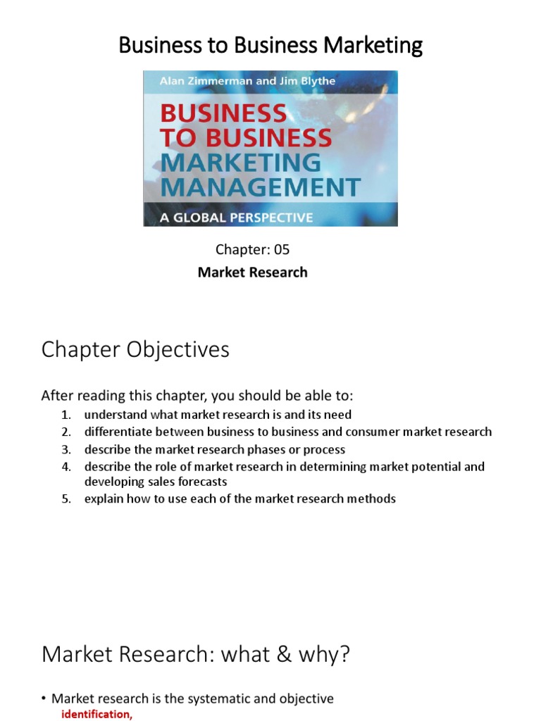 Business To Business Marketing: Market Research | PDF | Marketing ...