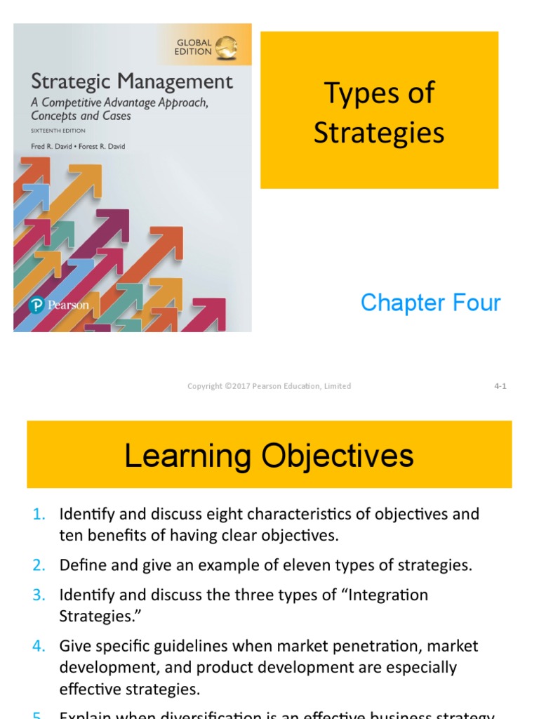 Types of Strategies: Chapter Four | PDF | Mergers And Acquisitions ...