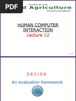 DECIDE Framework for Evaluation in HCI | PDF | Usability | Evaluation