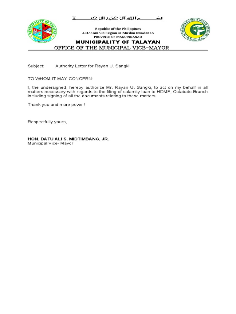 Municipality of Talayan Office of The Municipal Vice-Mayor | PDF