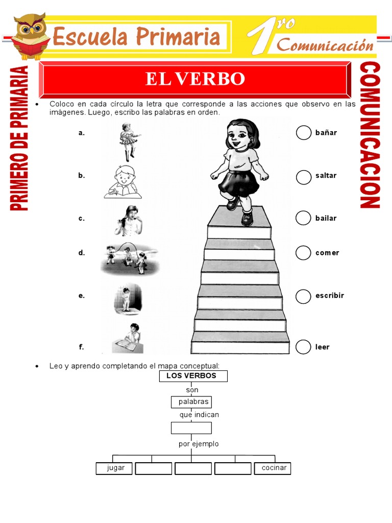 El Verbo para Niños de Primero de Primaria | PDF | Ciencia cognitiva | Cognición