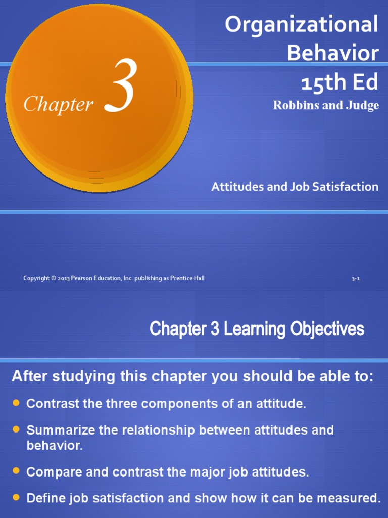 Organizational Behavior 15th Ed: Robbins and Judge | PDF | Attitude ...