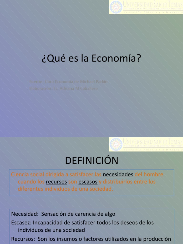 Cap. 1 Que Es La Economia - M. Parkin | PDF | Oferta (economía ...