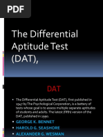 The Differential Aptitude Test (DAT) | PDF | Test (Assessment) | Reason