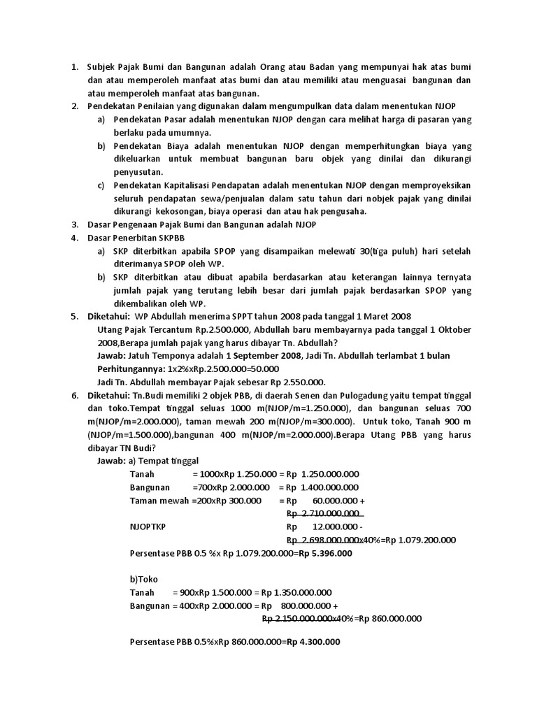 Tugas PBB, BPHTB, Bea Materai | PDF | Hukum | Griya & Taman