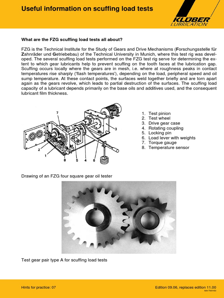 Useful Information On Scuffing Load Tests | PDF | Gear | Manufactured Goods