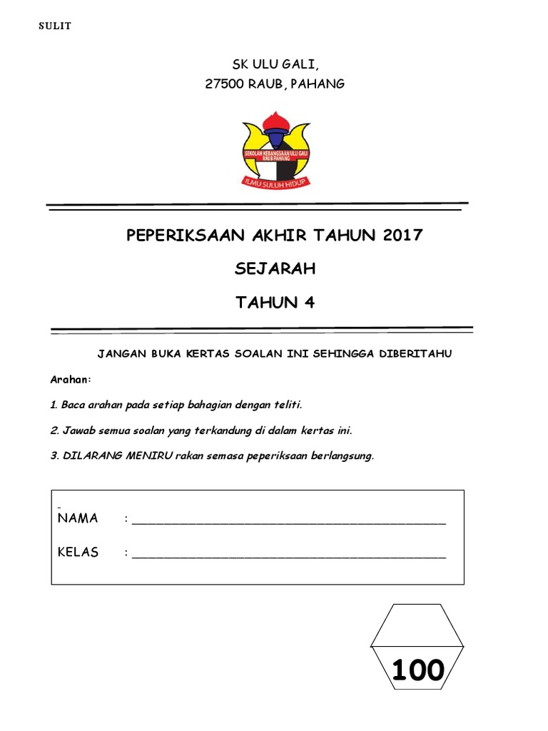 Tahun 4 Akhir Tahun | PDF