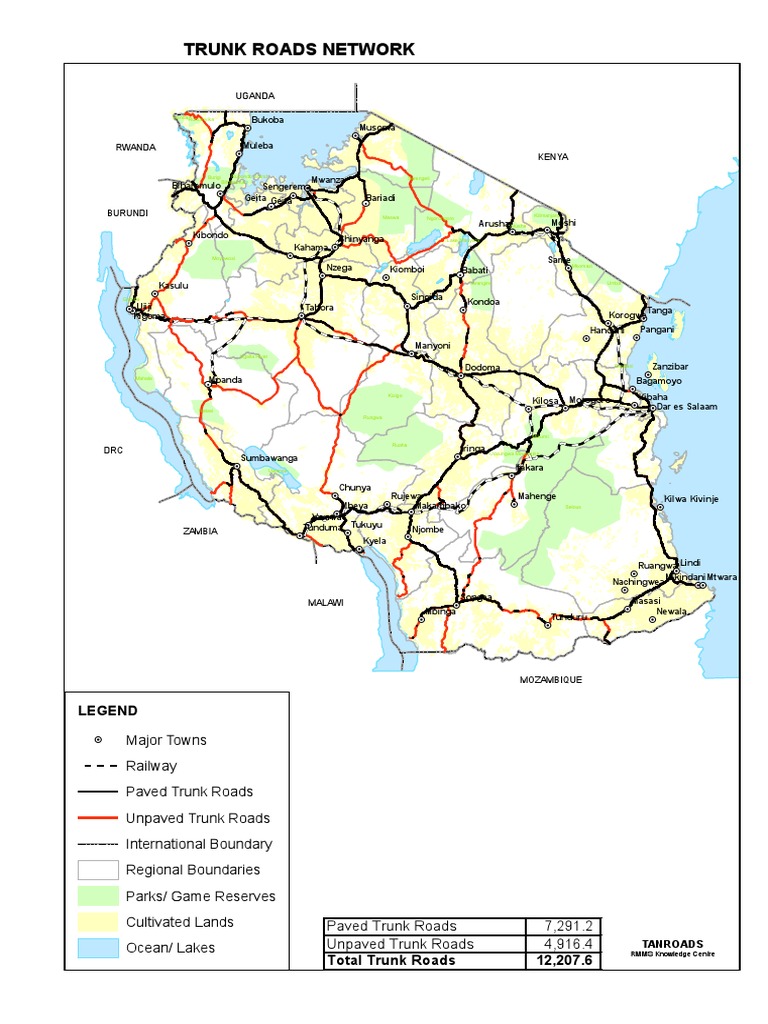 Tanzania Road Network Guide | PDF | Tanzania | Violence