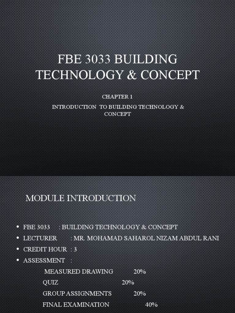 Introduction to Building Technology | PDF | Design | Economic Sectors
