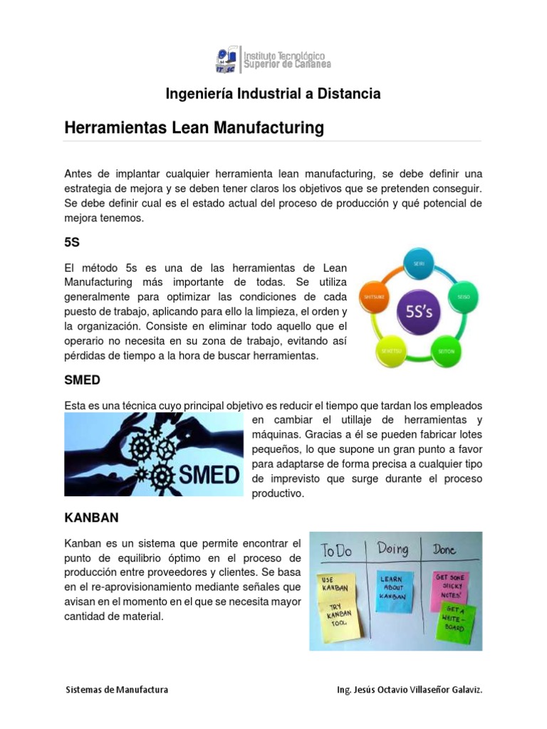 Herramientas de Lean Manufacturing | PDF | Lean Manufacturing ...