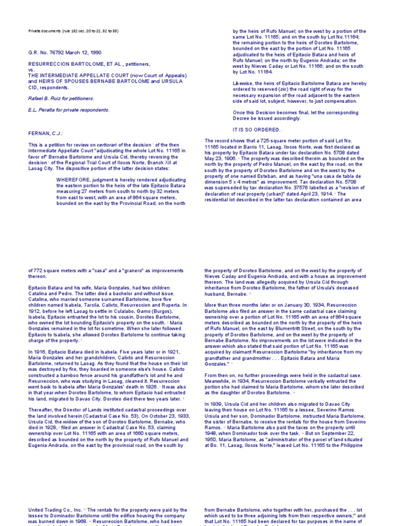 Private land dispute over inheritance rights and boundaries | PDF ...