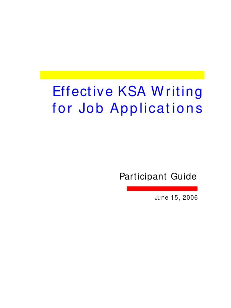 KSA Writing For Job Apps PDF | PDF | Résumé | Leadership