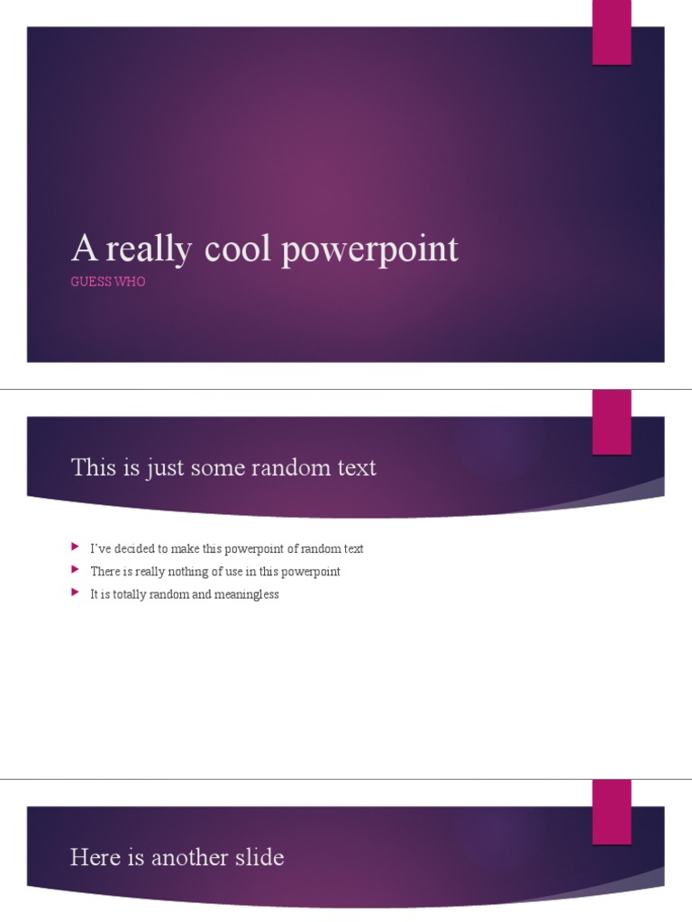 A Really Cool Powerpoint | PDF