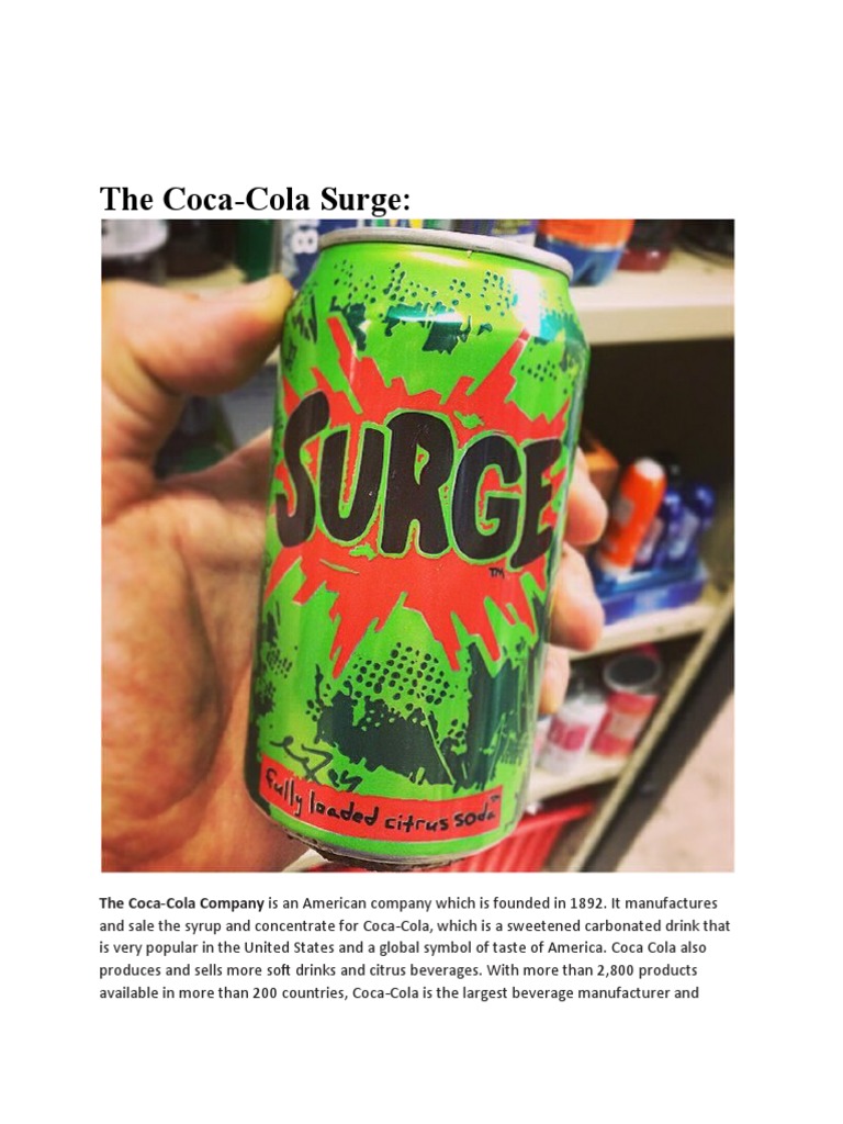 Coca-Cola's Failed Surge Soda Launch | PDF | The Coca Cola Company ...