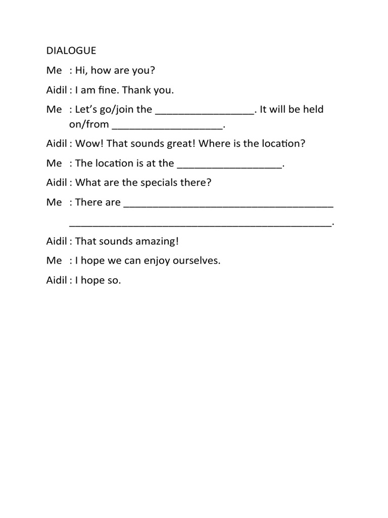 DIALOGUE Template | PDF