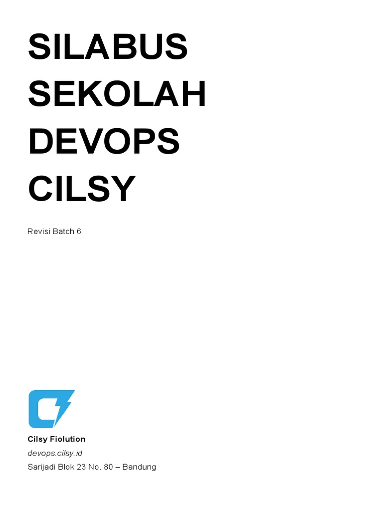 Silabus Sekolah Devops Cilsy Batch 6 | PDF
