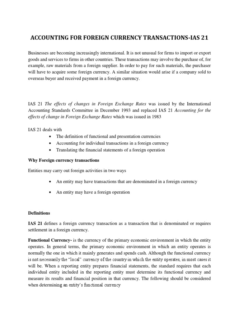 Foreign Currency Transactions Accounting | PDF | Equity (Finance ...