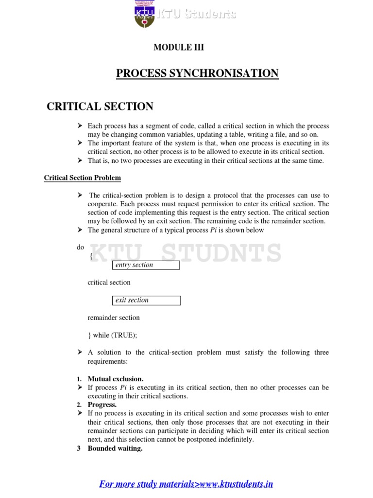 CS204-OS-module 3 | PDF | Kernel (Operating System) | Concurrent Computing