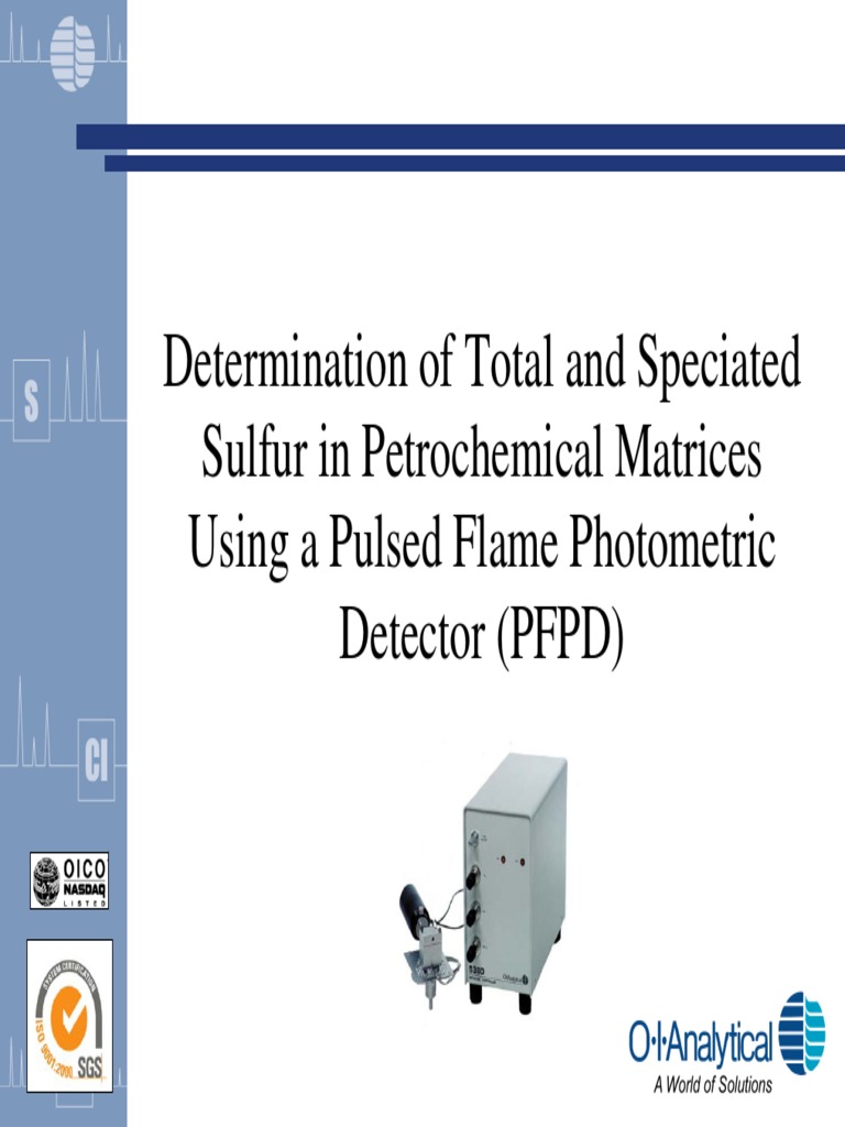 Determination of Total Sulfur by PFPD | PDF | Gas Chromatography ...