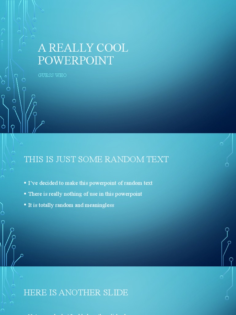 A Really Cool Powerpoint | PDF