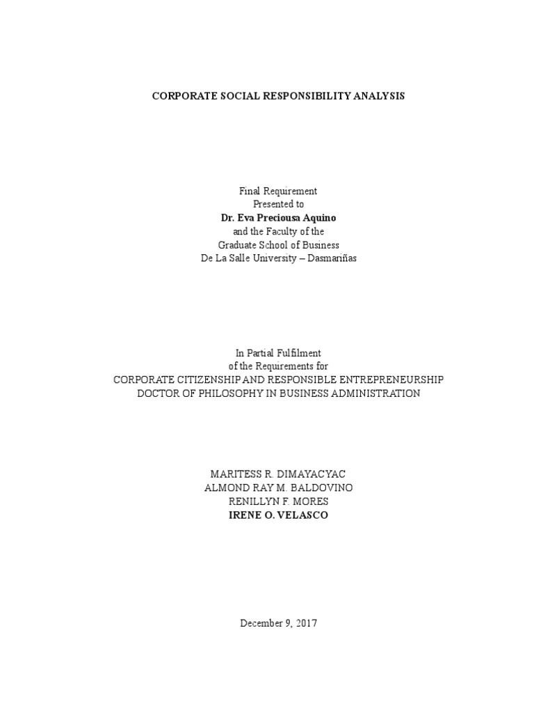 Ayala Corporation CSR and Sustainability Efforts | PDF | Renewable ...
