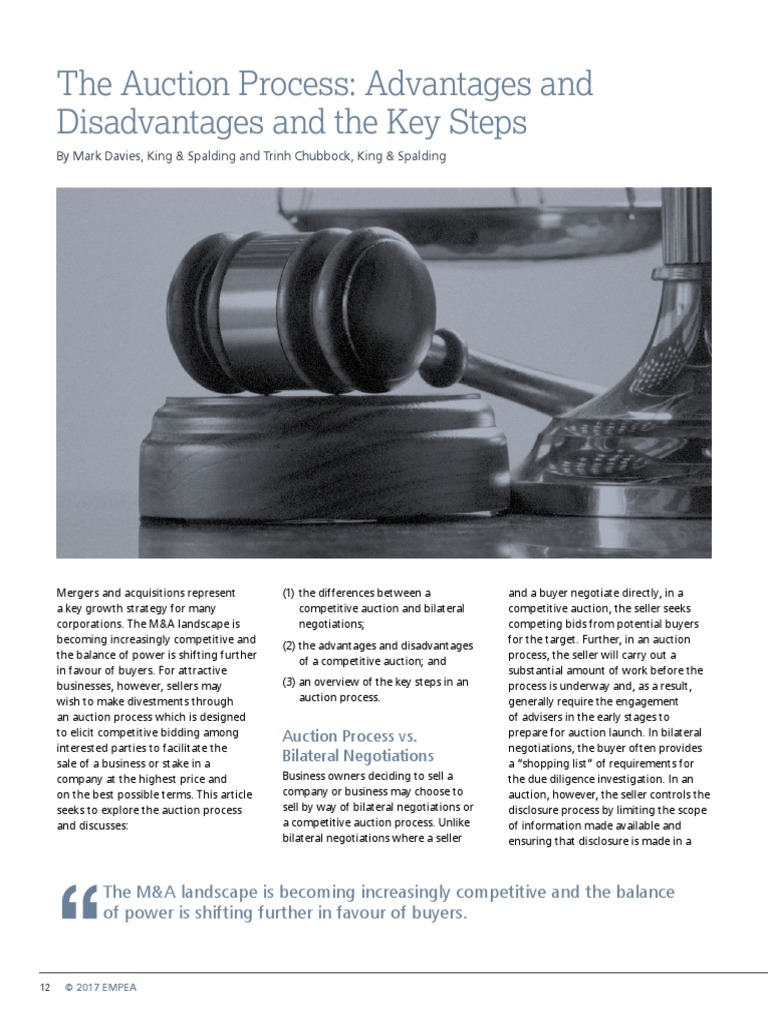 The Auction Process: Advantages and Disadvantages and The Key Steps ...