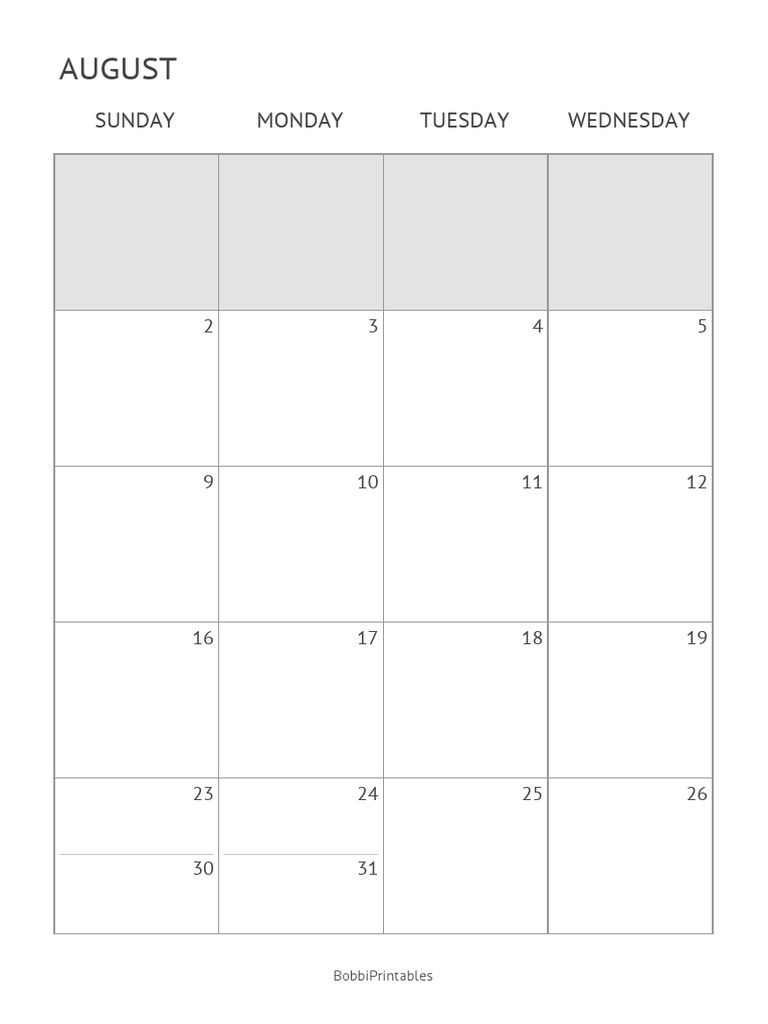 August 2020 Calendars Month in 2 Pages Sunday | PDF | Sports