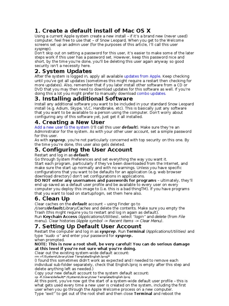 Mac Sysprep | PDF | Computer Engineering | Areas Of Computer Science