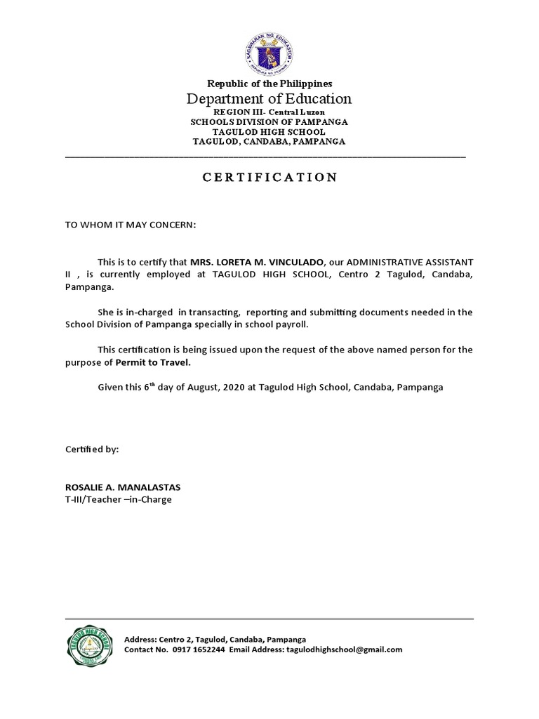 Permit To Travel | PDF