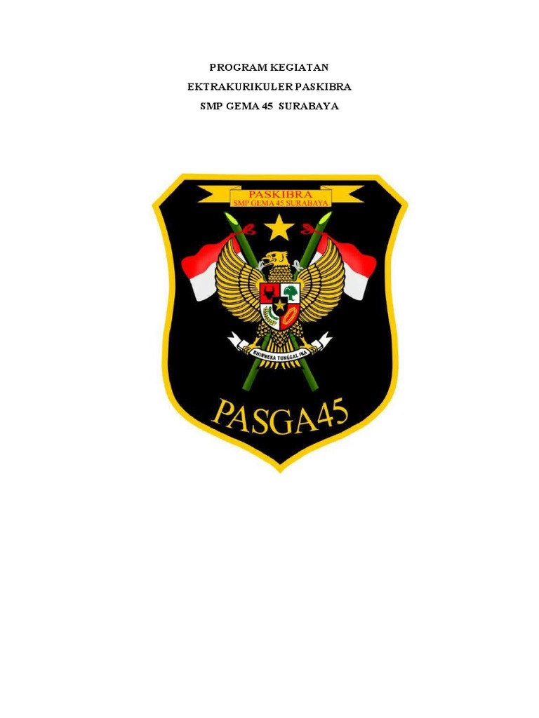 PROGRAM KERJA Pasga 1 | PDF