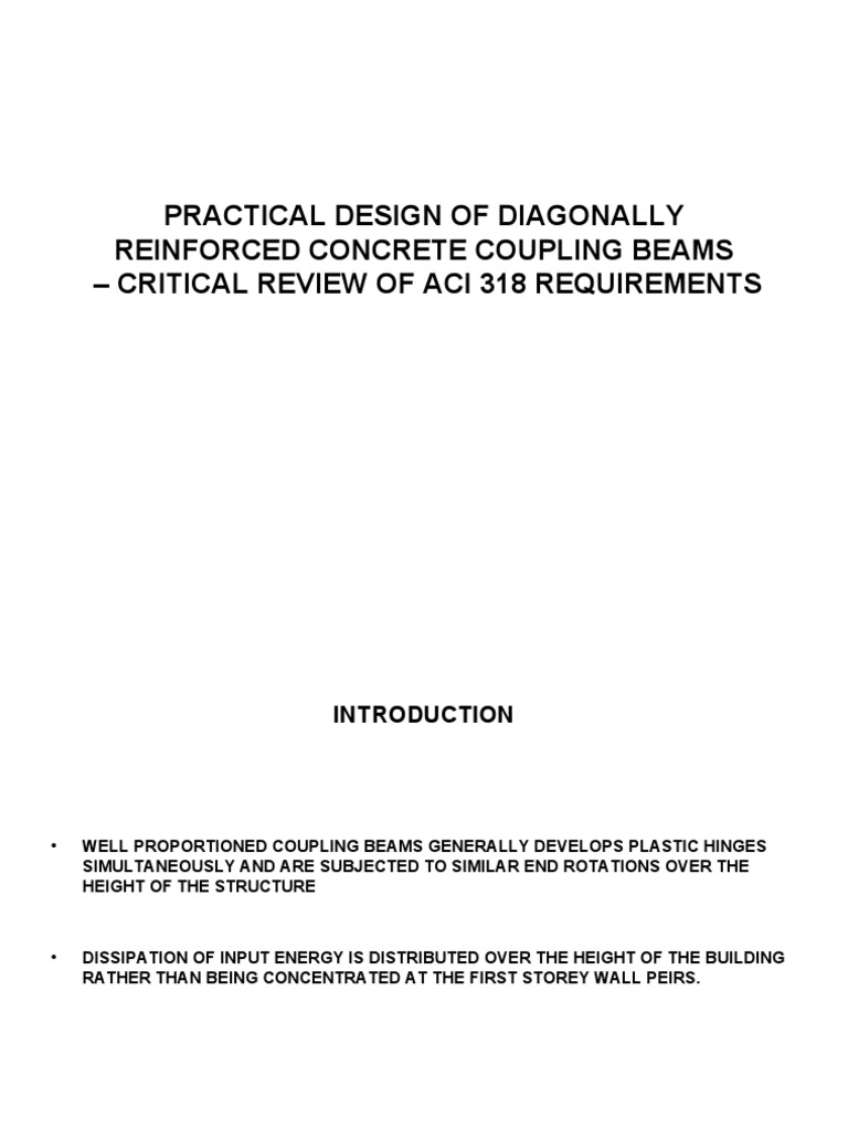 Diagonal Beams: ACI 318 Review | PDF | Reinforced Concrete | Stress ...