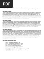 Timeline of Major World Religions | PDF | Monotheism | Deities