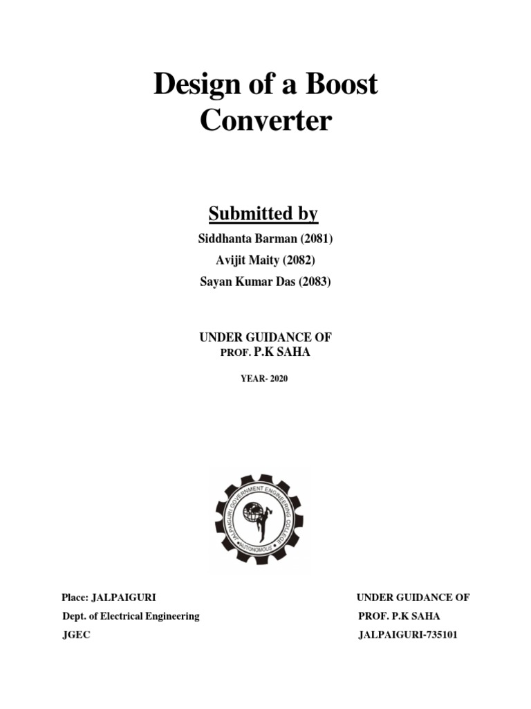 Boost Converter | PDF | Direct Current | Rectifier