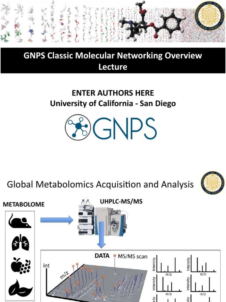 GNPS Molecular Networking Overview | PDF | Tandem Mass Spectrometry ...