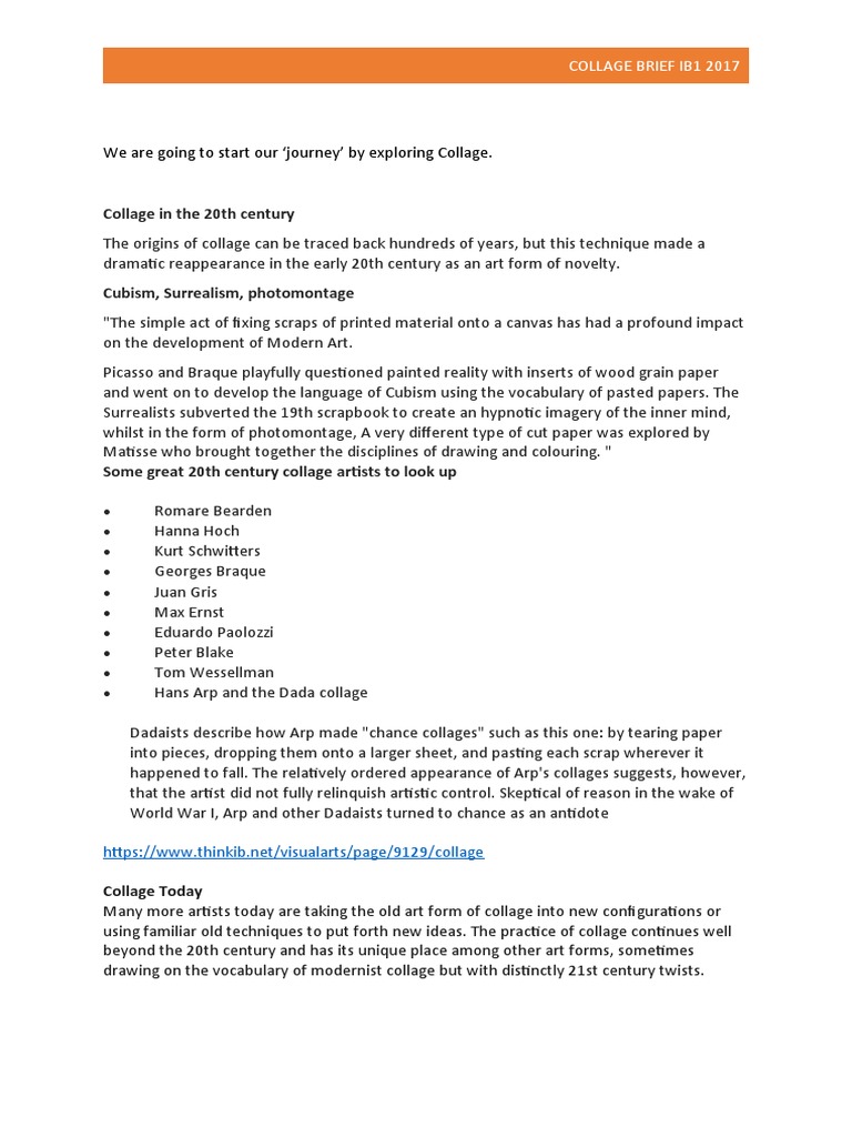 We Are Going To Start Our Journey' by Exploring Collage.: Collage in ...