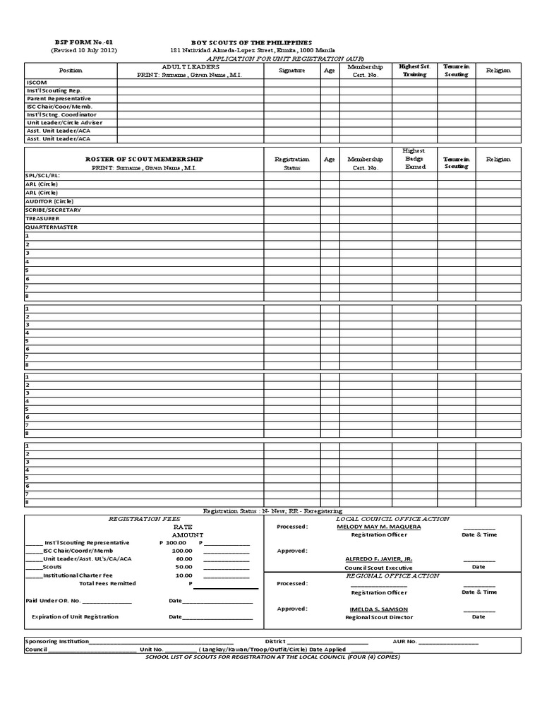 BSP AUR-16 Sheet | PDF | Outdoor Recreation Organizations | Scouting And Guiding