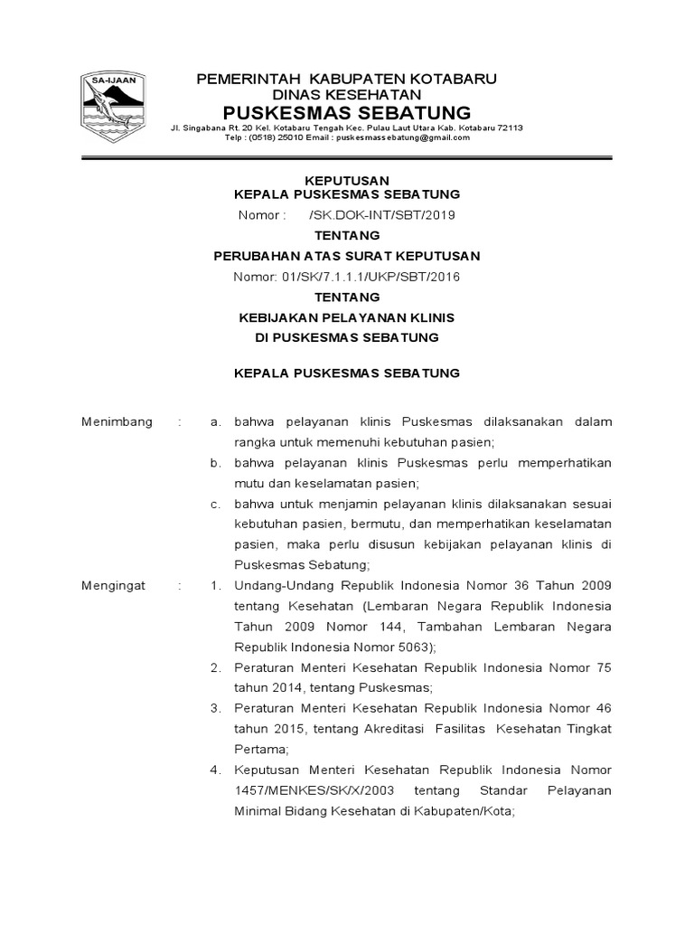 Contoh SK Revisi-1 | PDF