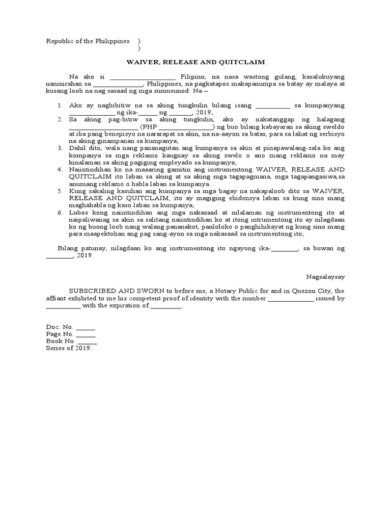 Sample Quitclaim | PDF
