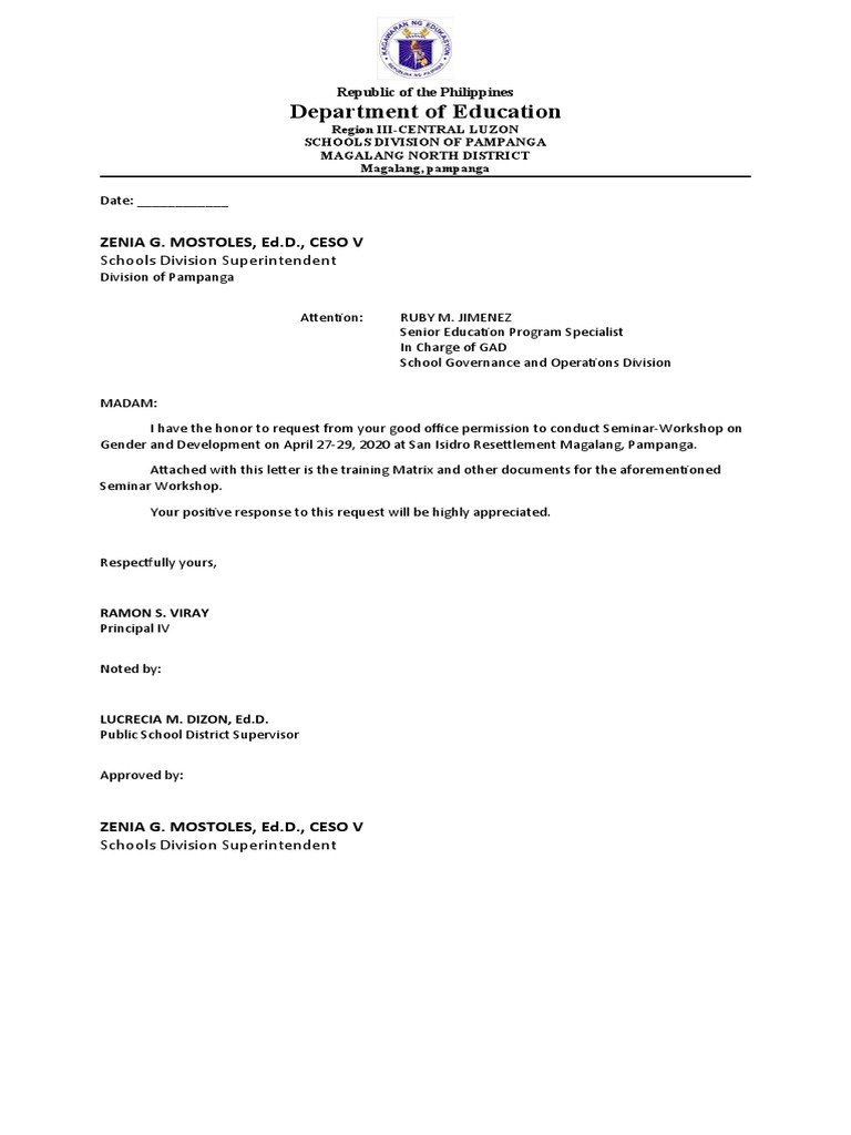 GAD SIRES Request Letter | PDF