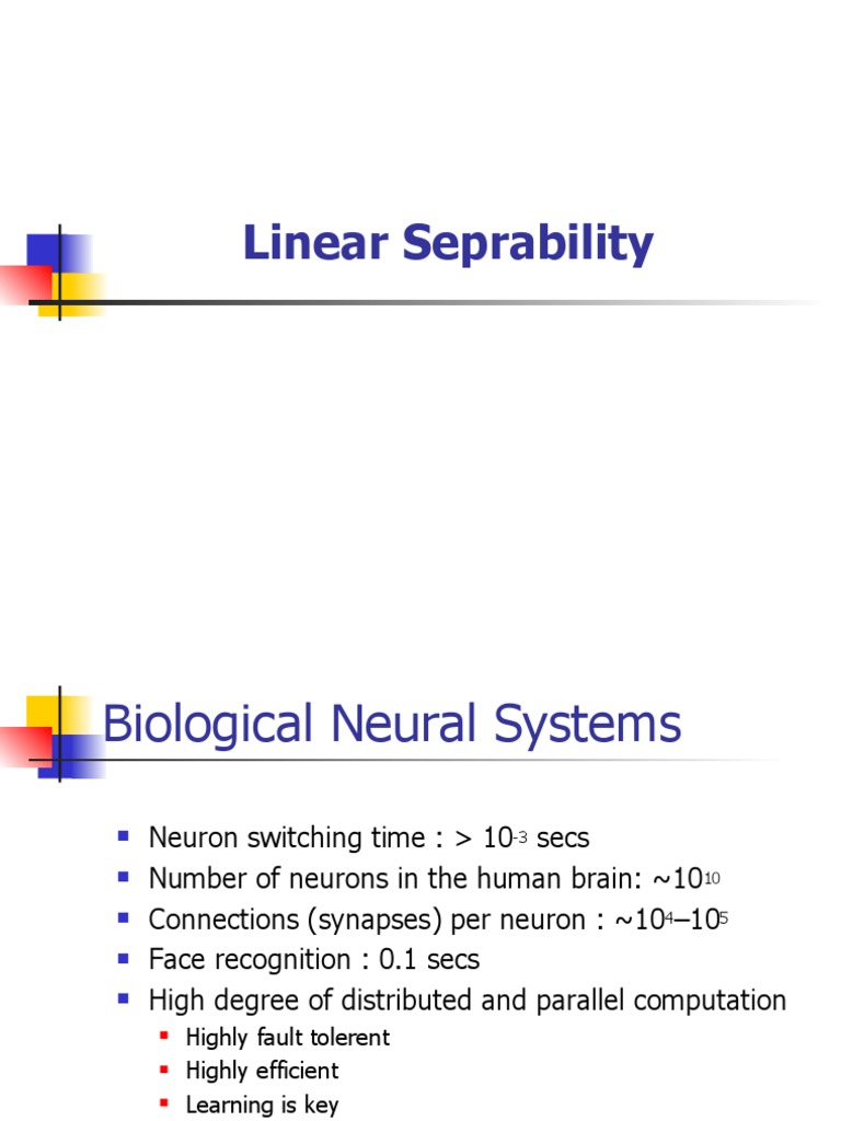 Linear Separability and Perceptron Learning in Neural Networks | PDF ...