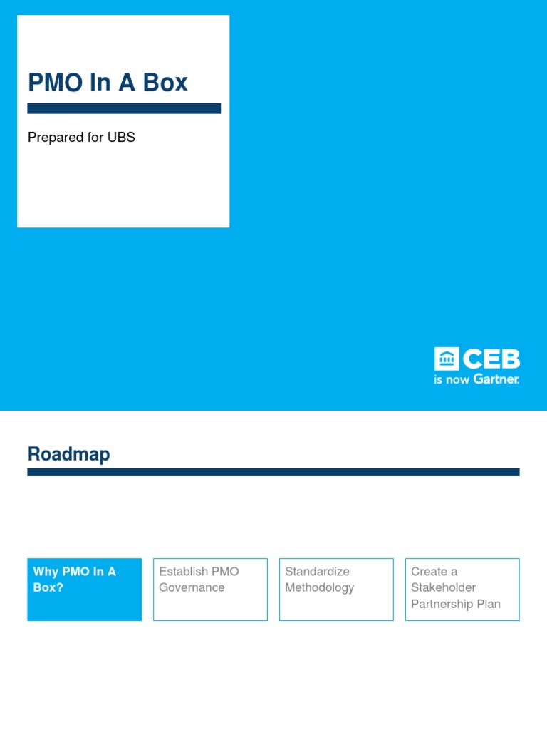 PMO in A Box Presentation | PDF | Project Management | Governance
